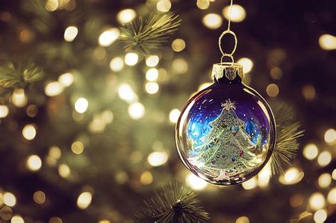 Premium Photo A Vintage Blown Glass Christmas Tree Ornament In The