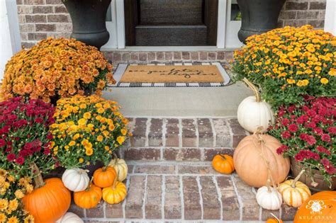 Fall Porch Decor Statement Making Front Steps Kelley Nan