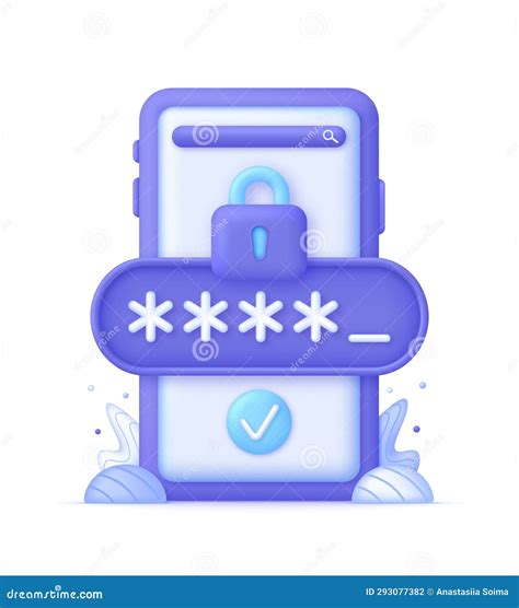 3d Phone And Account Login And Password Form Page User Authorization Sign In To Account