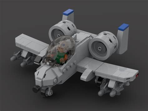 Lego Moc A 10 Warthog Chibi Jet By Legomania Josh Rebrickable Build With Lego