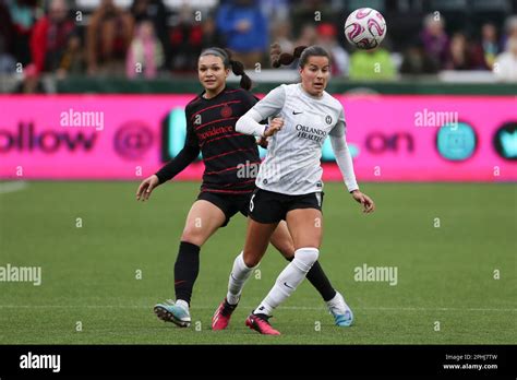 Portland Thorns Fc Forward Sophia Smith 9 And Orlando Pride Defender
