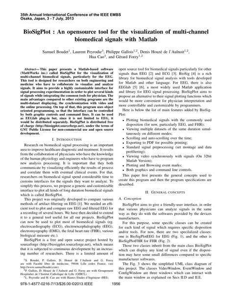 PDF BioSigPlot An Opensource Tool For The Visualization Of Multi Channel Biomedical Signals