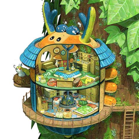 Изображение Вишневого домика в лесу