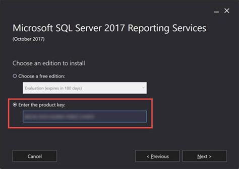 尋找 Sql Server Reporting Services 的產品金鑰 Sql Server Reporting Services