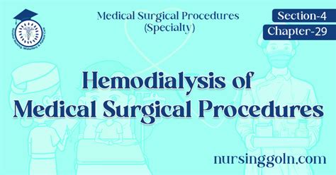 Hemodialysis Of Medical Surgical Procedures Nursing And Midwifery