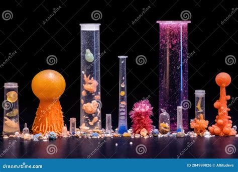 Comparison Of Microplastic Sizes Under The Microscope Stock Illustration Illustration Of