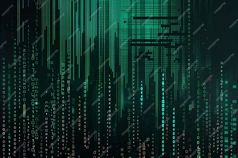 Generative Ai Illustration Digital Data Streams Flow Into Each Other