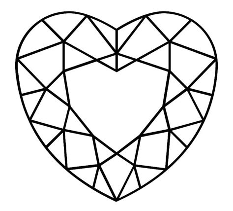 Desenhos De Diamante Coração Para Colorir E Imprimir Colorironlinecom