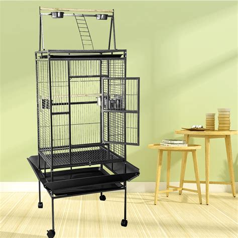 68 Inch Wrought Iron Large Bird Cage With Play Top Parrot Flight Cages