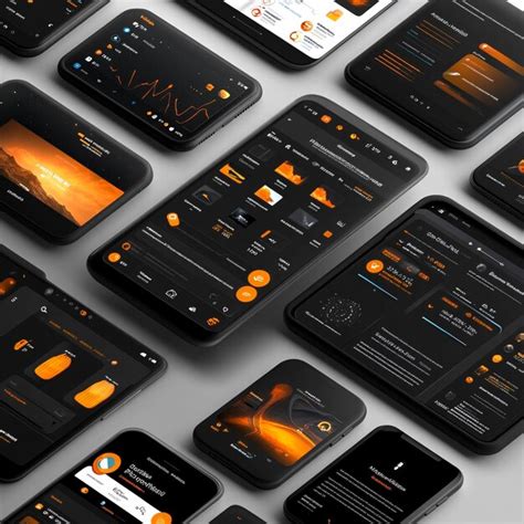 A Sleek And Modern Mobile App Interface Design Showing Various App Screens With Clean Layouts