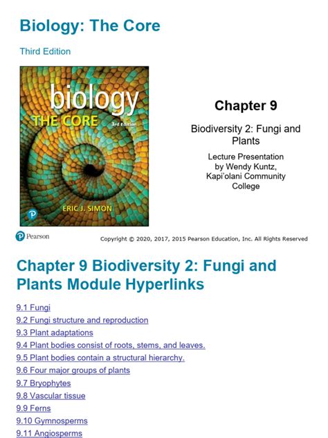Ch 09 Lecture Presentation Ada Pdf Plants Fungus