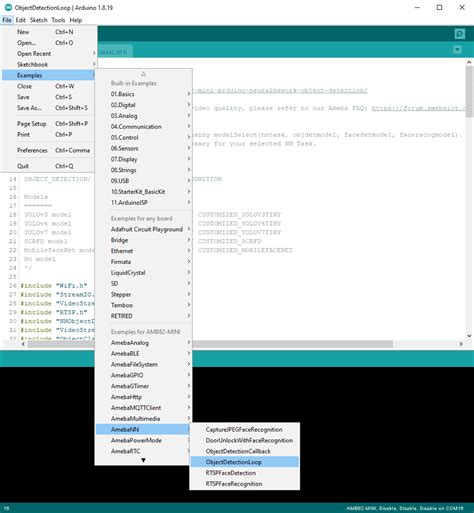 Object Detection Image Ameba Arduino AIoT Documentation V1 1