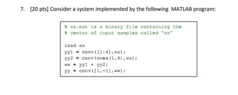 Solved 7 20 Pts Consider A System Implemented By The