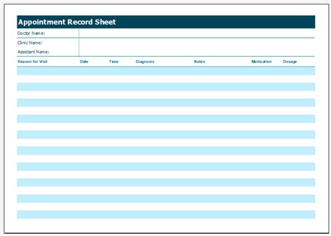 Free Excel Medical Office Appointment Scheduling Software Ideassafas