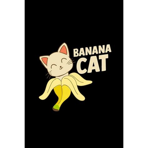 Banana Cat 6x9 Banana Grid Squared Paper Notebook Notes