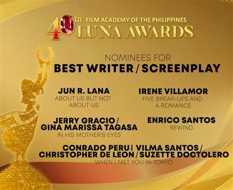 Fashion Pulis Luna Awards Nominees Revealed