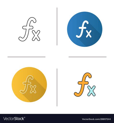 Math Function Icon Royalty Free Vector Image Vectorstock