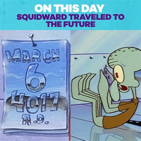 Squidward Traveled To The Future On This Day On This Day Squidward