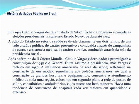 PPT História da Saúde Pública no Brasil 1 500 até o Império