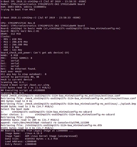 Figure Boot Log Showing Which Dtb File Is Being Loaded Highlighted Octavo Systems
