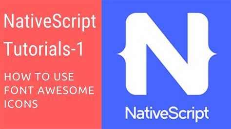 Nativescript Tutorials Using Font Awesome Icons In App Youtube