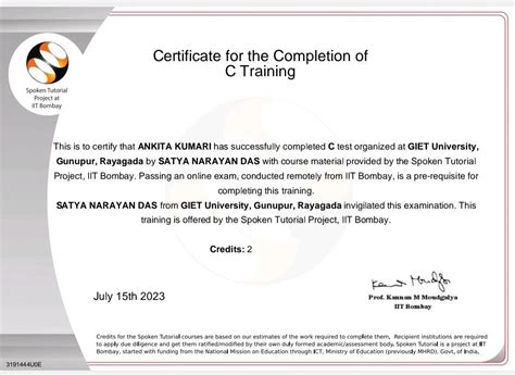 Ankita Kumari On Linkedin C Spokentutorial Iitbombay Cfbr Training