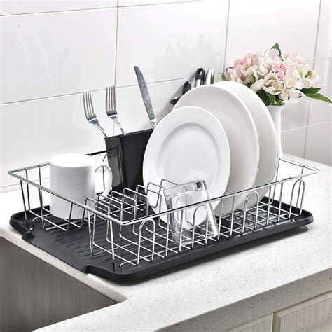 Popity Home Sturdy Kitchen Dish Drying Rack Dish Rack With