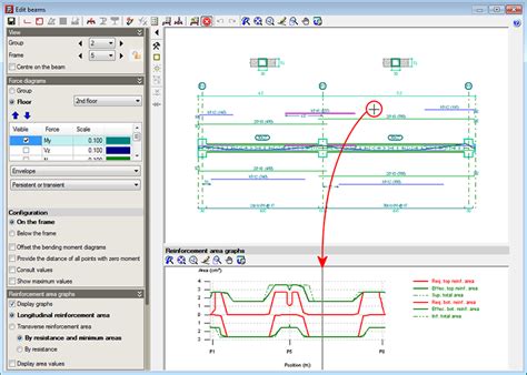 Position Of The Cursor In The Areas Graph CYPE