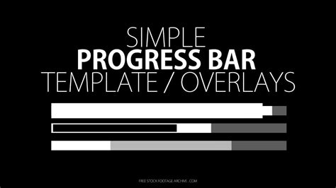 Progress Bar AE Project File Template Free Stock Footage Archive