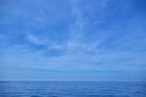 Peaceful Of Ocean With Lonely Blue Sky Stock Image Image Of Exotic