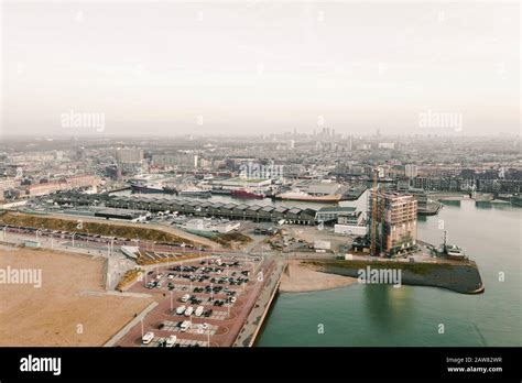 Aerial Drone View Of The Harbour Of Scheveningen The Hague Stock Photo Alamy