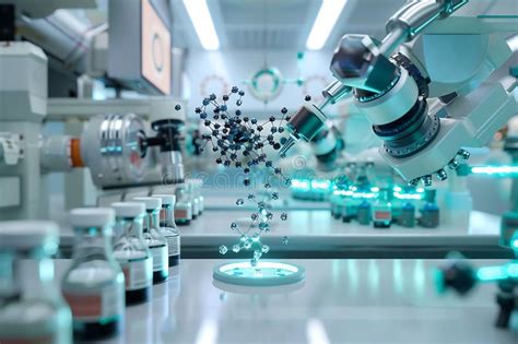 Laboratory Exploration Of Molecular Connectivity And Chemical Properties Stock Illustration