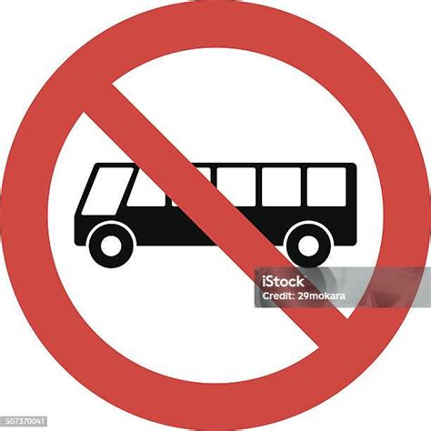Ilustración De Autobús Señal De Prohibición Y Más Vectores Libres De