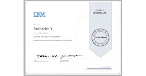 Yi Panharith On Linkedin Completion Certificate For Applied Data
