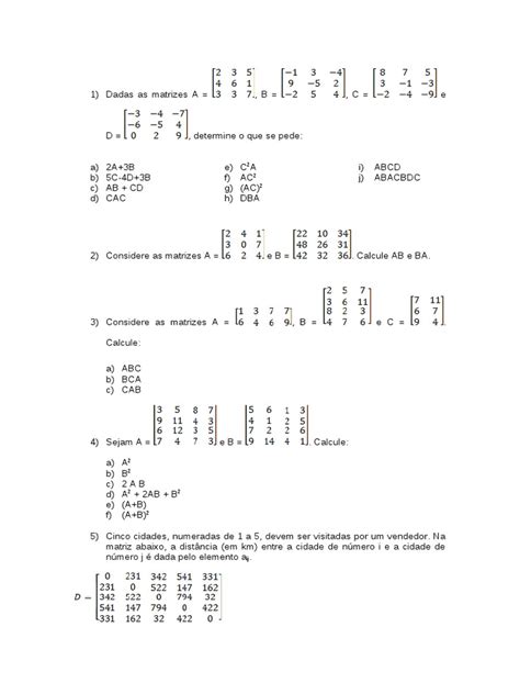 Pdf Lista De Exercícios Sobre Matrizes Gaal 01 Dokumen Tips