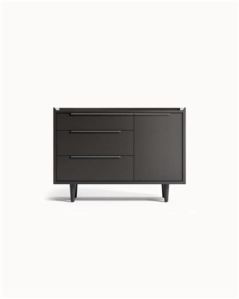 Cómoda Pequena Preta Com 3 Gavetas Invicta Decor