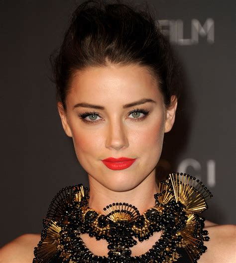 Amber Heard Blush Lipstick Matching Amber Heard Hair Amber Heard