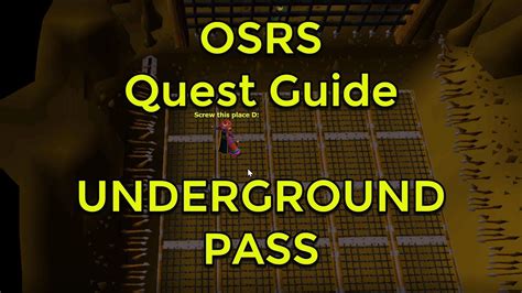 Osrs Underground Pass Youtube