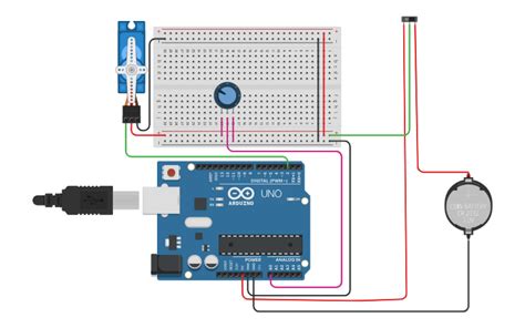Circuit Design Servo Servo Tinkercad