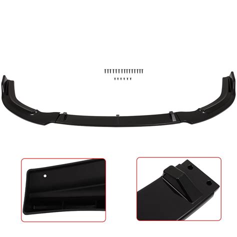 Cciyu Front Lip Body Kit Fits For 2006 2011 For Honda Civic Sedan Front Lip Spoilerglossy Black