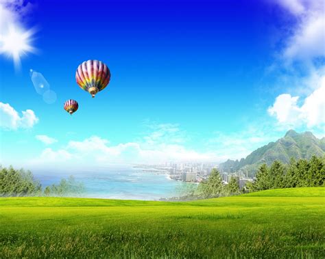 Photoshopの日当たりの良い夏の風景の壁紙 2 7 1280x1024 壁紙ダウンロード Photoshopの日当たりの