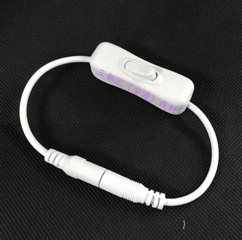 白黑色led灯带免焊连接器dc开关公母转接头电源开关接头线延长线 虎窝淘