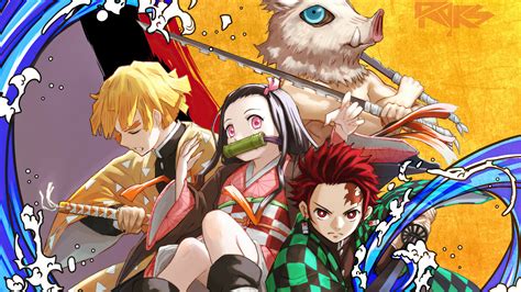 Demon Slayer Kimetsu No Yaiba 4k Poster 2021 Wallpaper Hd Anime 4k