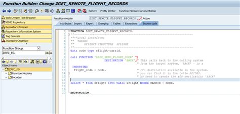 TECHSAP RFC Communication Between Two Systems Use Of Predefined RFC Destination BACK