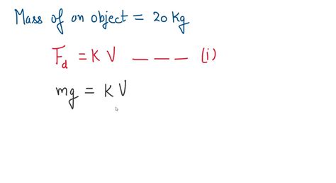 Solved The Magnitude Of The Drag Force Of Air Resistance On A Certain