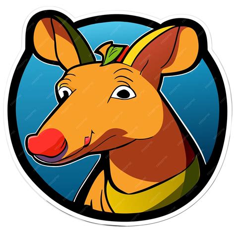 Premium Vector Cartoon Aardvark Sticker Illustration