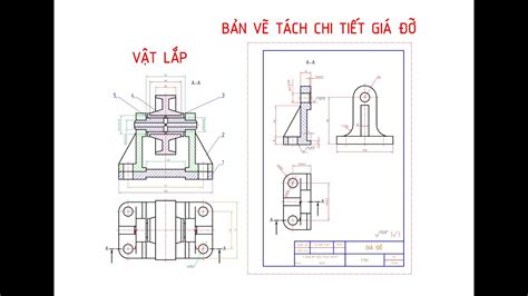 BẢn VẼ TÁch Chi TiẾt GỐi ĐỠ Một Trong Những Yêu Cầu Vẽ Phác Cuối Kỳ Youtube