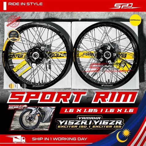 Y15 Y16 Sport Rim I 1 6 X 1 6 1 6 X 1 85 I Black Silver Gold