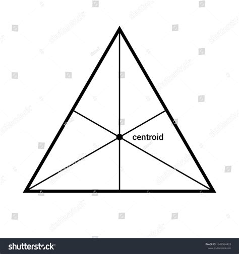 Centroid Equilateral Triangle Stock Vector Royalty Free 1949964433