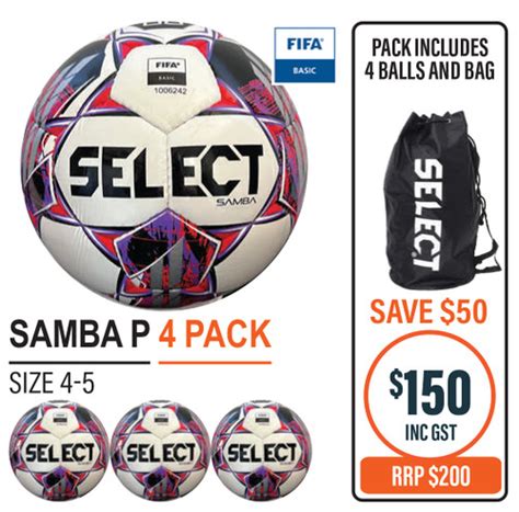Samba Wht Pur Four Ball Pack Onside Sports